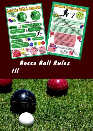Bocce Ball Rules Sign | Poster: How to Play Bocce Ball? | Yard Game Bocce Ball