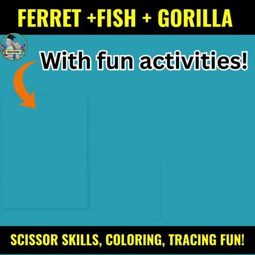 Printable Cut and Paste Animal Crafts: Ferret, Fish & Gorilla ...