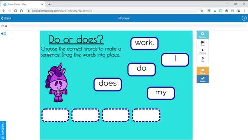 Subject Verb Agreements Do/Does Making Sentences BOOM Cards | TPT