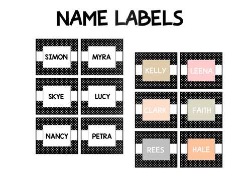 Printable Boho Name Labels, Editable Name Tags, Cubby Tags, Tote Tray ...
