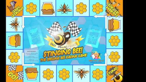 The Stinging Bee! (Spelling board game) by Have fun with it | TPT