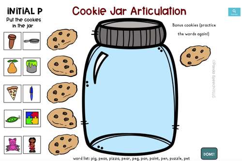 Fill the Cookie Jar Articulation BOOM Cards: EARLY Sounds (Distance ...