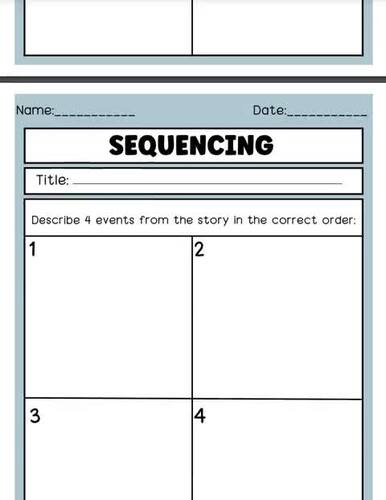 Sequencing Organizer (Draw or Write) by They Call Me Queen B | TPT