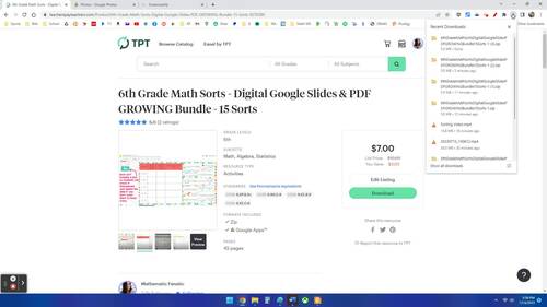 6th Grade Math Sorts - Digital Google Slides & PDF Bundle - 20 Sorts