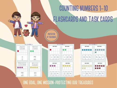 Dollar Deals! Counting to 10 Flashcards and Task Cards | Printable and ...