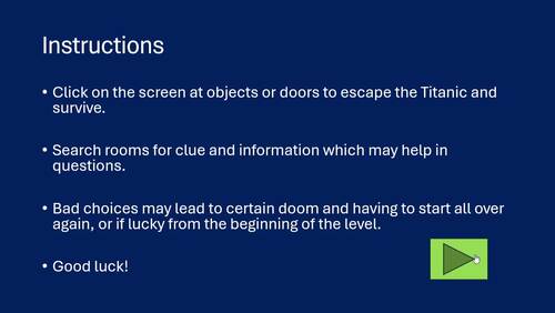 Survive the Titanic Digital Escape Room STEM Middle School Puzzle Activity