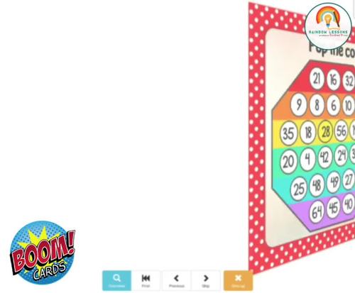Multiplication Game Boom Cards | Pop it Math Boom Cards | Math Games