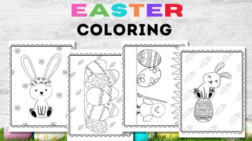 Easter Coloring Pages Printables | NO PREP | Early Finishers | TPT