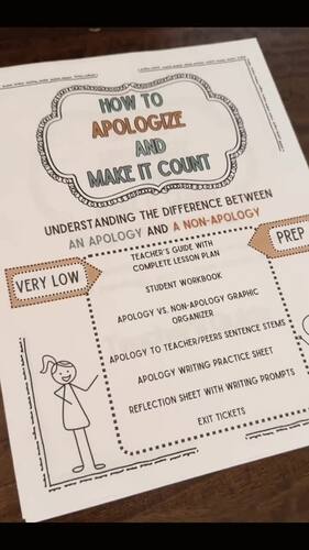 Social Emotional Learning (SEL)-Social Skills-How to Apologize ...