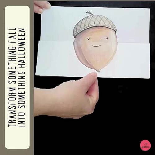 Fall to Halloween Transformation Drawing: Foldable Art Project: Middle ...