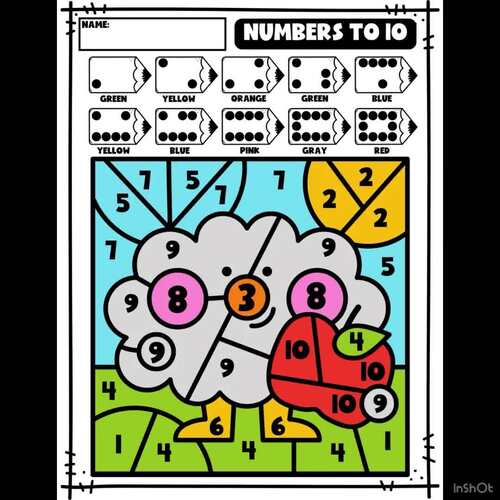 Subitizing Numbers to 10: Color by Skill Activities for Early Learners