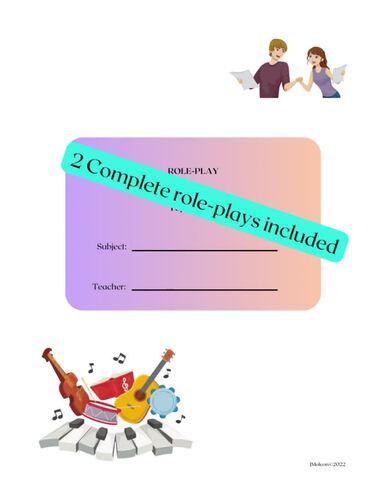 Music: 2 COMPLETE Role-Plays by Josephine's EFL Classroom | TPT