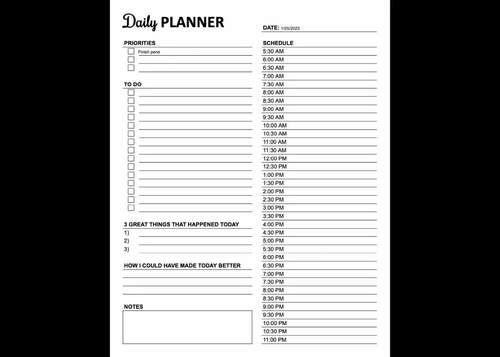 Daily Planner Printable PDF by Mom Money Map | TPT