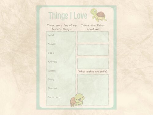 All About Me Turtle Craft – Back to School Art Activity & Bulletin ...