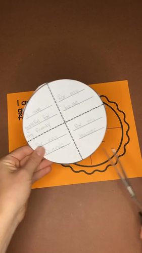 Thanksgiving Gratitude Pie Craft and Sentence Writing by Rainbow Rugrats