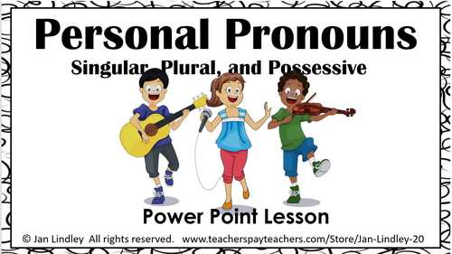 Personal Pronouns Power Point Lesson by Jan Lindley | TpT