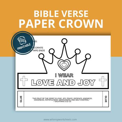 Fruit of the Spirit Paper Crowns | Bible Lesson Activity | Christian ...
