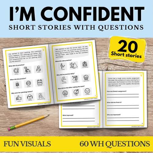 I'm Confident Confidence Building Short Stories W/ WH Question ...