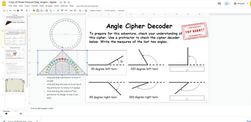 Pirate Day Treasure Map Math Activity Types of Angles Art Project ...