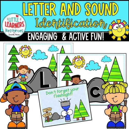 Letter Identification-Letter Sounds-Brain Break-Camping Theme | TPT