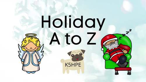 Holidays A to Z, Alphabet Reader, ABC, Video, Slides, Phonics, FUN!!