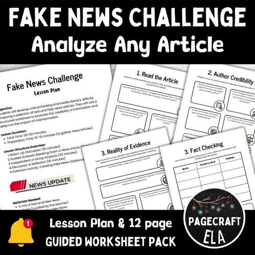 The Fake News Challenge | Media Literacy & Critical Thinking Pack