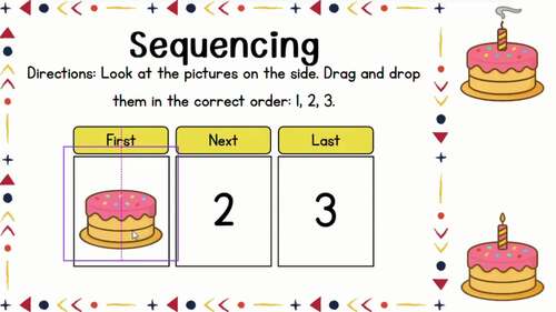 Sequencing – 3 Step Digital Activities | Google Slides™ Drag&Drop | Pre ...