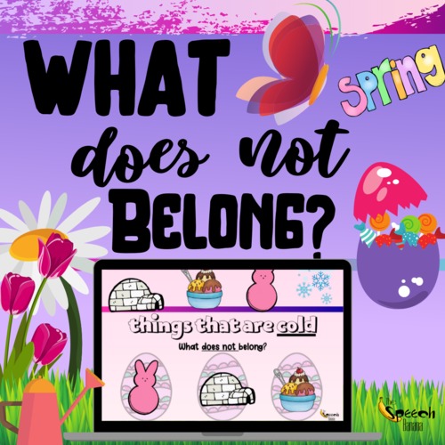 What does not belong? {Spring Theme} by The Speech Banana TpT | TPT