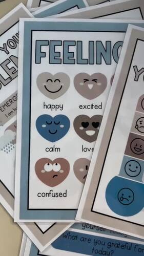 Calm Down Corner Kit | SEL & Coping Strategies Printables in Modern ...