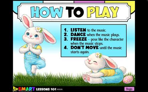 Easter Bunny Yoga Freeze Dance Game | Easter Music & Movement Activity ...
