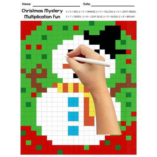 Multiplication Christmas Color by Number | Fun Holiday Math Worksheets