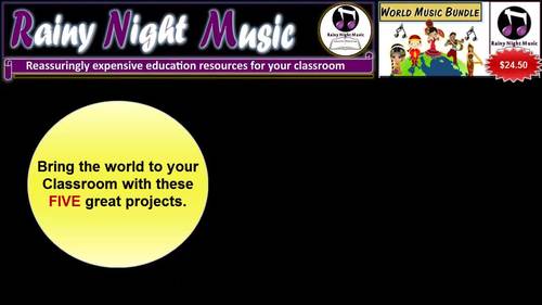 WORLD MUSIC Resources Five Pack MIDDLE SCHOOL BUNDLE by Rainy Night Music