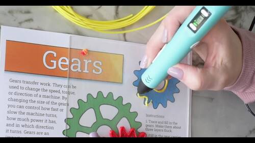 3D Pen STEM Turning Gears Template by 3D Pen STEM | TPT