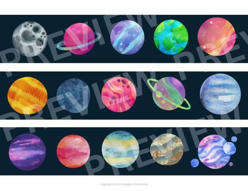 Outer Space Bulletin Boarders by Episode in Elementary | TPT