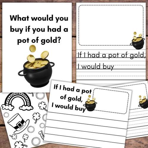 If I had a pot of gold Writing Activity for St. Patrick's Day Party Center