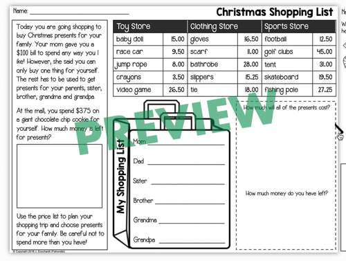 3rd Grade CHRISTMAS Reading Math Worksheets Holiday Winter Break Packet
