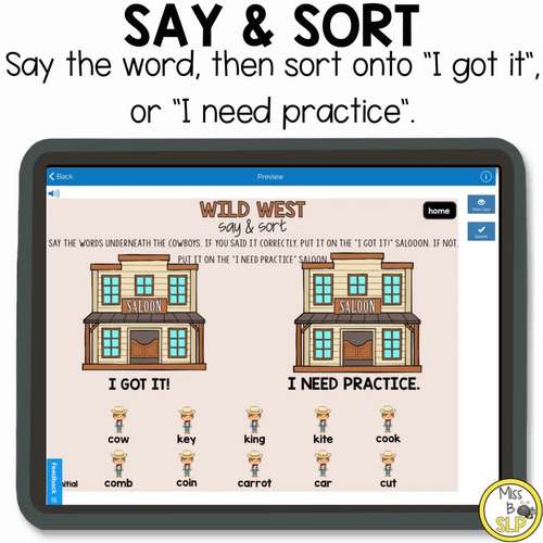 Wild West Cowboys Articulation Say & Sort - Digital Speech Progress ...