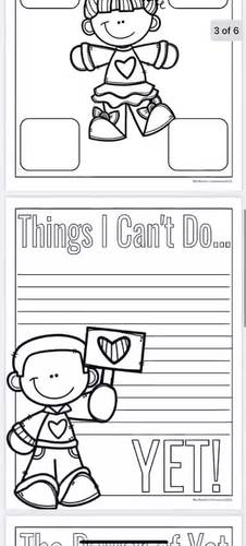 The Power of Yet- Graphic Organizers and Writing Sheets- Growth Mindset ...
