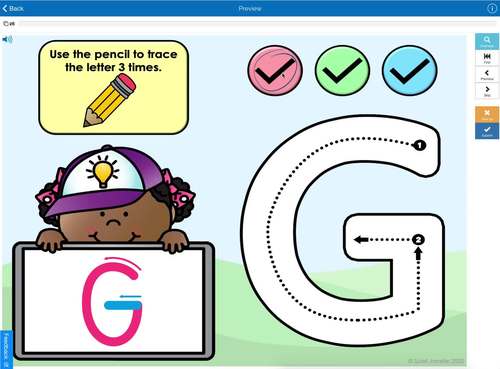 Uppercase Letter Formation Tracing Practice BOOM™ cards with Animated GIFs