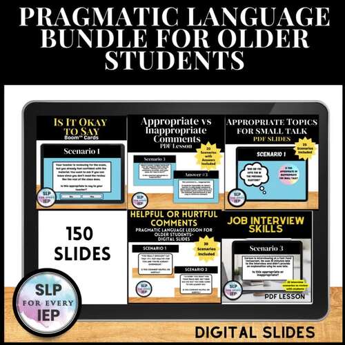 Pragmatic Language in Conversations for Older Students Digital Slides ...