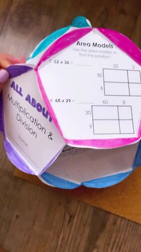 4th Grade Math Review Crafts, Activities, Dodecahedron Math Projects ...