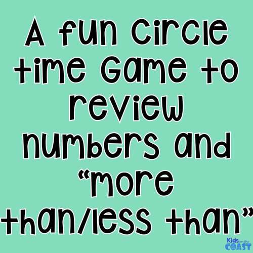 St. Patrick's Day Number Line More Than Less Than Circle Time Math Game