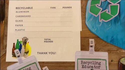 Recycle Center Dramatic Play Earth Day Activity Preschool/Kindergarten ...