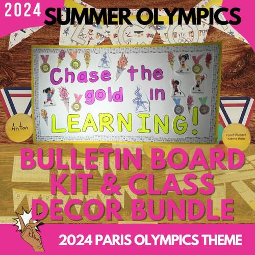 2024 Summer Olympics Themed Bulletin Board Kit | Teacher Toolbox Labels ...