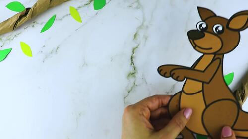 Kangaroo Cut and Paste Craft by Simple Mom Project | TPT