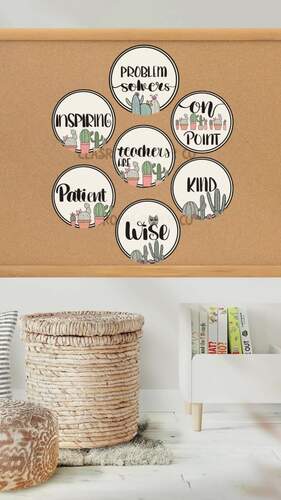 Boho Teacher Appreciation Wall Displays | Chic Classroom Door Display Decor