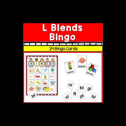 L Blends Bingo | Consonant L Blends Activity by Pint Size Learners