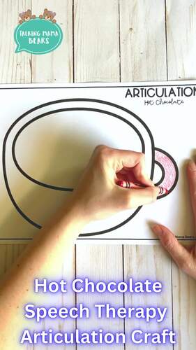 Hot Chocolate Winter Speech Therapy Articulation Craft by Talking Mama ...