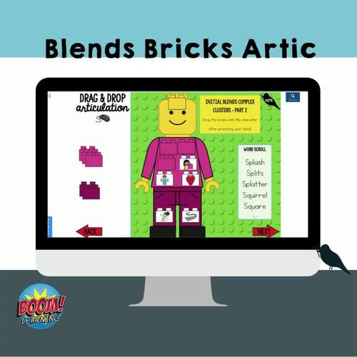 Initial Blends Brick Building Boom Cards™ & Printable Articulation ...