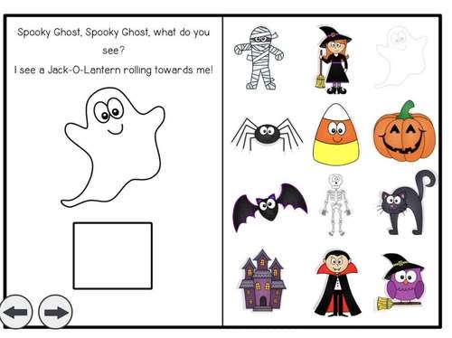 Halloween Vocabulary Interactive Book Printable AND Boom Cards by ...